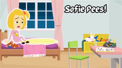 Needs To Pee Cartoon Cheeky Sofie Wets The Bed Peed On The Bed