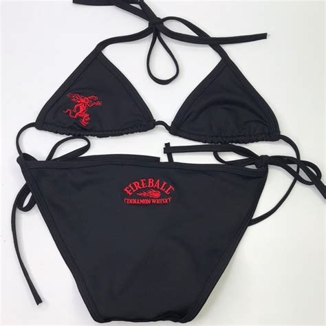 Bishop Swim Fireball String Bikini Swimsuit Bathing Suit Cinnamon