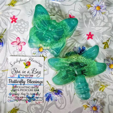 Rose Shaped Loofah Soap Ladybug Blessings