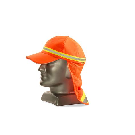 Reflective Baseball Cap With Neck Protector Aj Safety Solutions