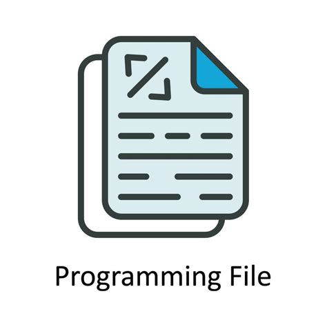 Programming File Vector Fill Outline Icon Design Illustration Seo And