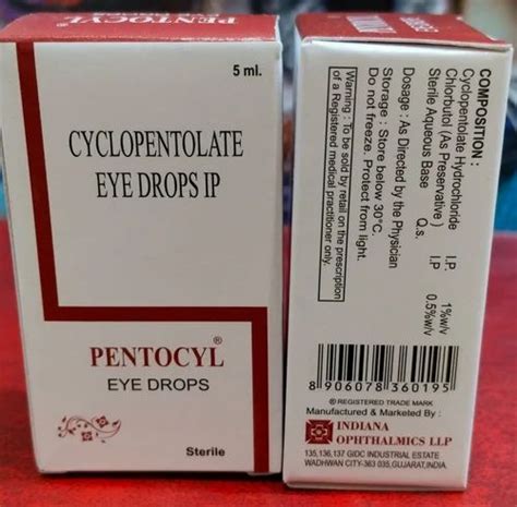 Pentocyl Cyclopentolate Hcl 1 5 Ml At ₹ 100 Piece In Ahmedabad Id 2852936317748