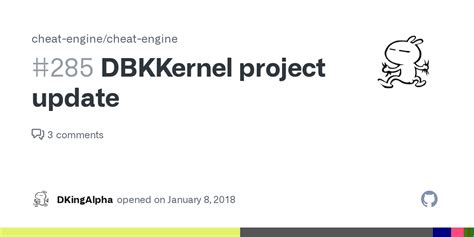 Dbkkernel Project Update · Issue 285 · Cheat Enginecheat Engine · Github