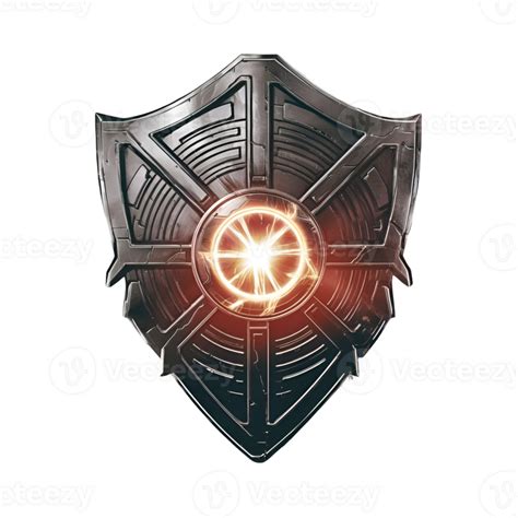 A Metallic Shield Design 45547494 Png