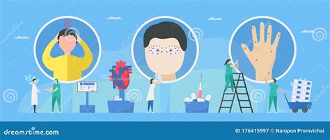 Cardiology Vector Illustration This Disease Calls Endocarditis Stock