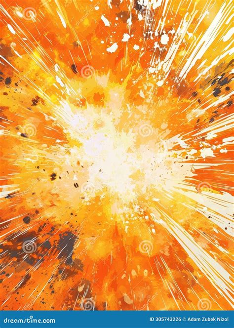 Abstract Orange Explosion Background Stock Illustration Illustration