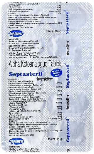 Septasteril Order Septasteril Tablet Online At Truemeds