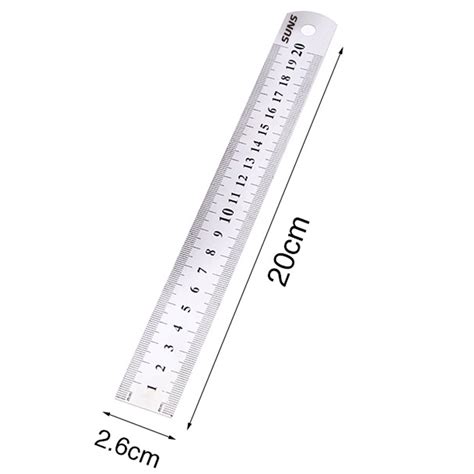 20cm Stainless Steel Ruler Stationery And Office