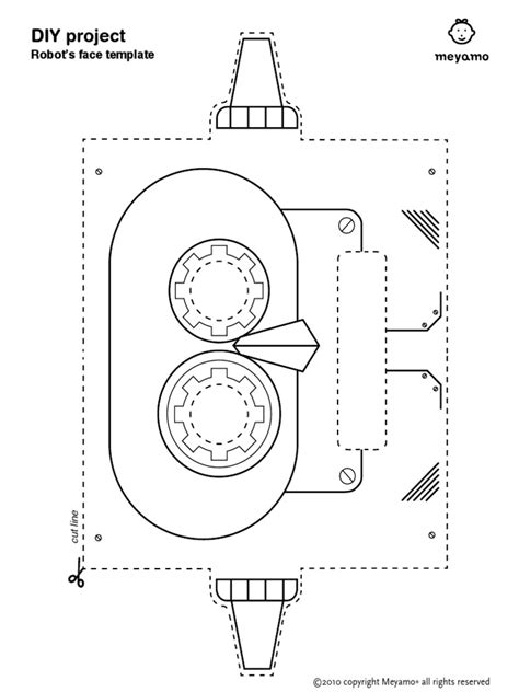 Diy Project Robots Face Template Pdf Technology And Engineering