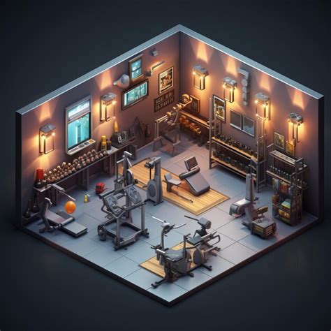 Premium Photo The Gym Shop Building A Sleek And Minimalistic