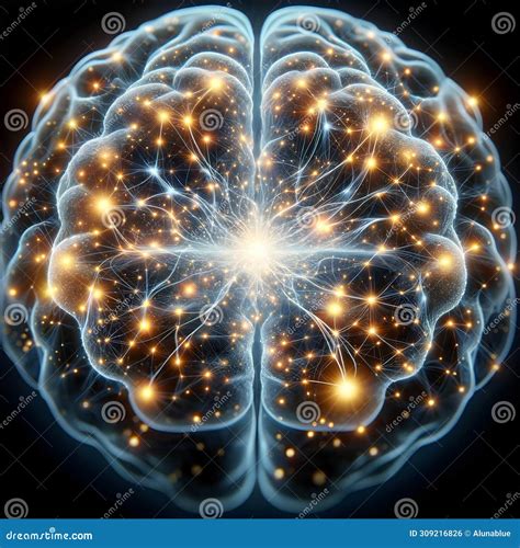 A Stylized And Conceptual Visualization Of A Human Brain Royalty Free