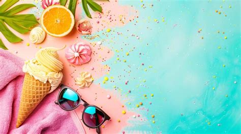 38000 Ice Cream On Summer Background Pictures