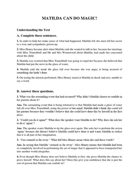 Matilda Can Do Magic Pdf