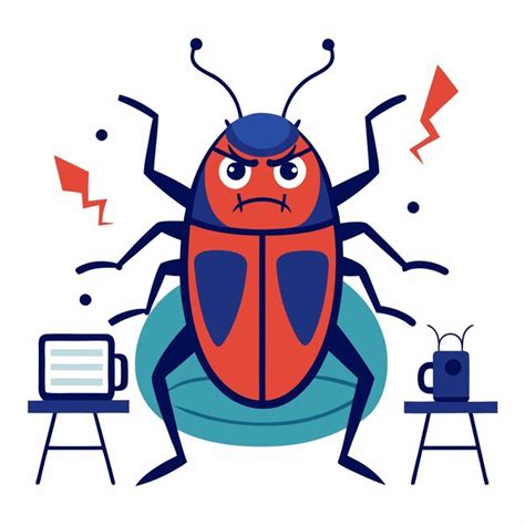 Furniture Beetle Bug Angry Kawaii Premium Ai Generated Vector