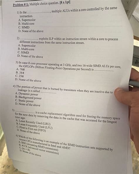 Solved Problem # 1: Multiple choice question. [ 8×1 ﻿pt]In | Chegg.com