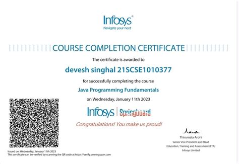 Infosys Infosysspringboard Devesh Singhal