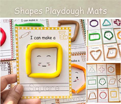 Play Dough Mats Printable Shapes Play Dough Mats Homeschool
