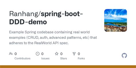 Github Ranhangspring Boot Ddd Demo Example Spring Codebase Containing Real World Examples