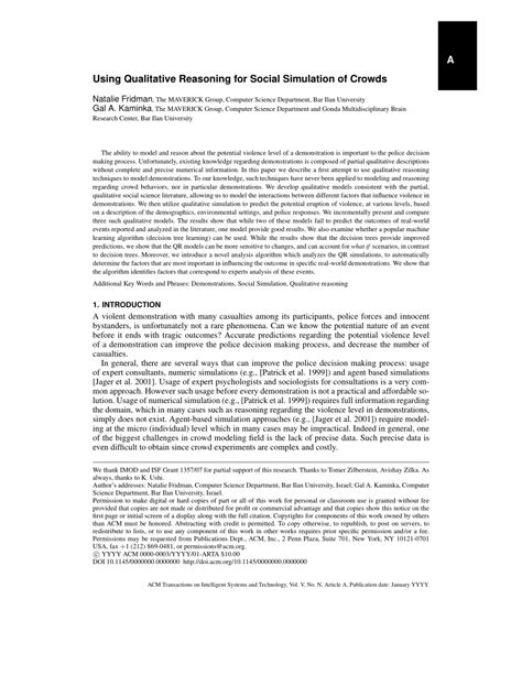 Pdf Using Qualitative Reasoning For Social Simulation Of Crowds