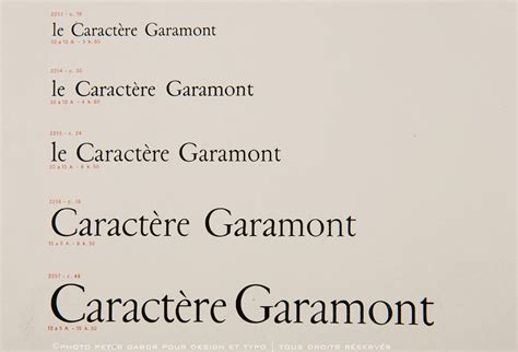 Garamont Ou Garamond Voici Celui De La Fonderie Deberny Et Peignot