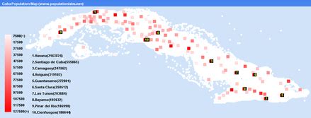 Cuba Population Map