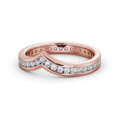 Full Eternity 060ct Round Diamond Ring 18k Rose Gold Brora Angelic