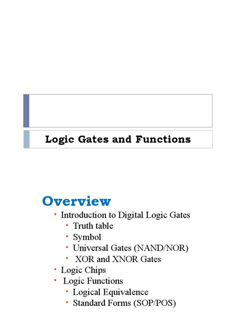 logic gates pdf logic gate integrated circuit