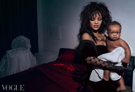 Pregnant Rihanna Graces British Vogue Cover With Asap Rocky Son Us