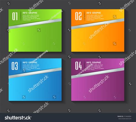 Colorful Modern Text Box Template For Website Royalty Free Stock