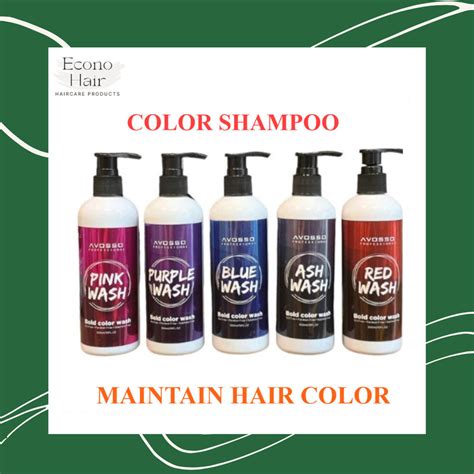 Avosso Professional Wash Hair Color Shampoo Maintain Hair Color 300ml Shopee Malaysia
