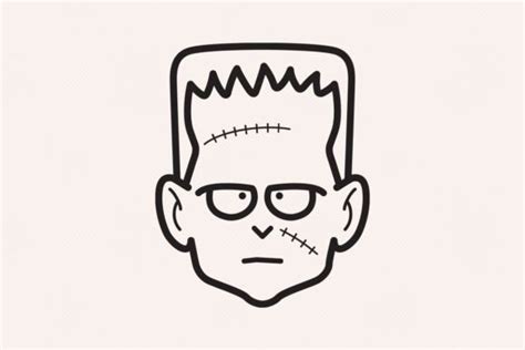 Frankenstein Drawing Face