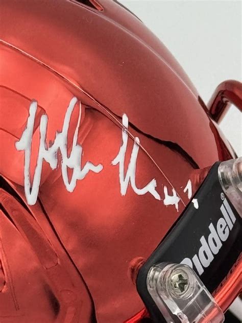 Miller Moss Signed Louisville Cardinals Chrome Football Mini Helmet Bas