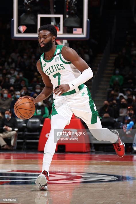 Jaylen Brown Dribbles Ball For Boston Celtics
