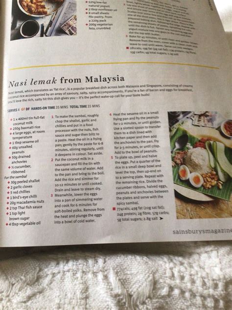 Nasi Lemak From Malaysia Nasi Lemak Breakfast Dishes Cooking Recipes
