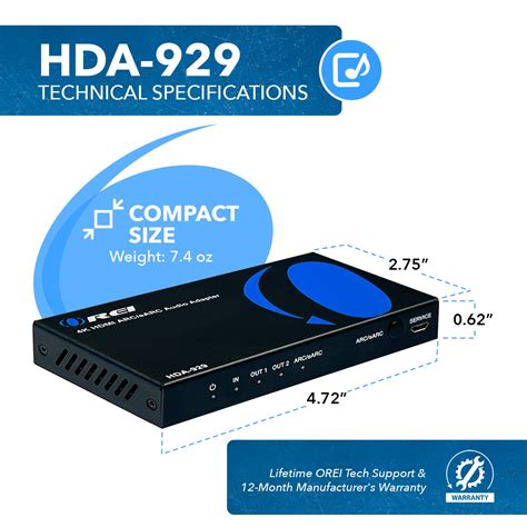 4k Hdmi Audio Extractor Arcearc Auto Edid Management Hda 929