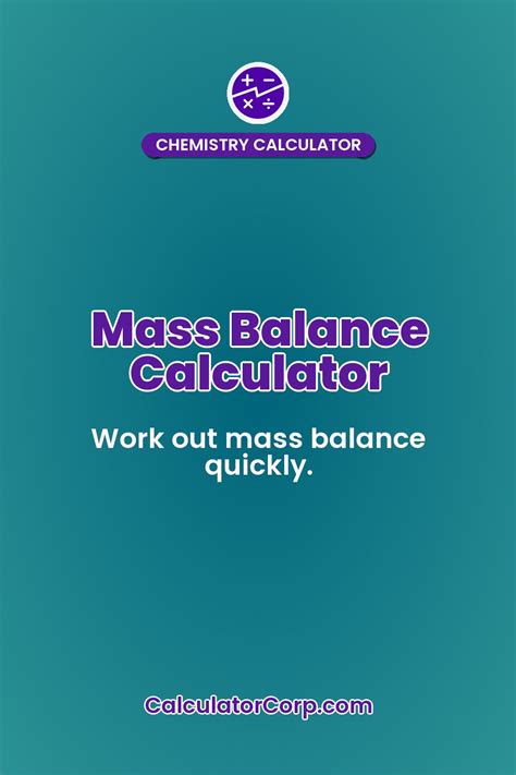 Mass Balance Calculator