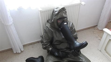 Cum Inside Zodiak Suit With Hunter Rubber Boots