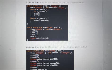 Solved Public Static Void Quizstack S Queue Q New