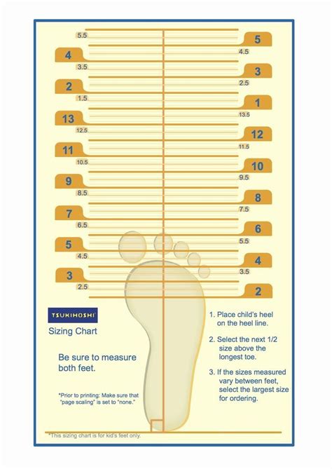 Printable Foot Measure Chart