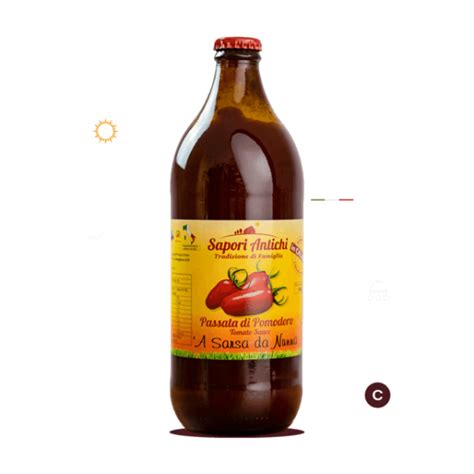 Passata Di Pomodoro A Sarsa Da Nunna Bottiglia 066 Sapori Antichi