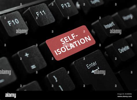 Conceptual Caption Self Isolation Business Concept Promoting Infection Control By Avoiding