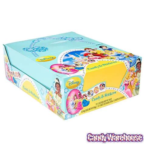 Disney Princess Candy And Sticker Filled Easter Eggs 12 Piece Display