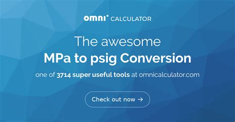 Mpa To Psig Conversion