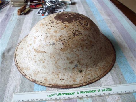 Original Ww2 Civil Defense Steel Helmet 4838797224