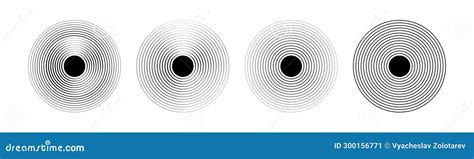 Sound Pulsation Of A Circular Wave Pack Stock Illustration