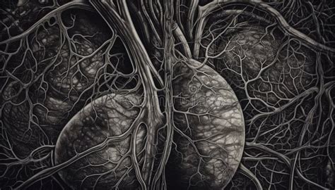 Nature Pattern Shapes Human Cell Dendrite Fiber Generated By Ai Stock