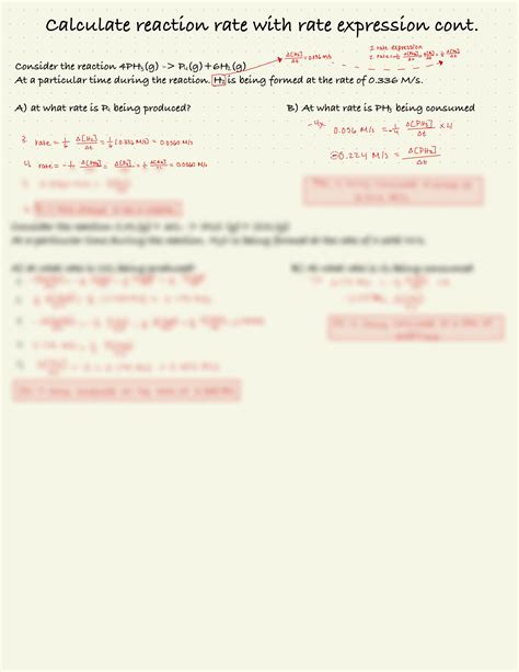Solution Chemistry Calculate Reaction Rate With Rate Expression