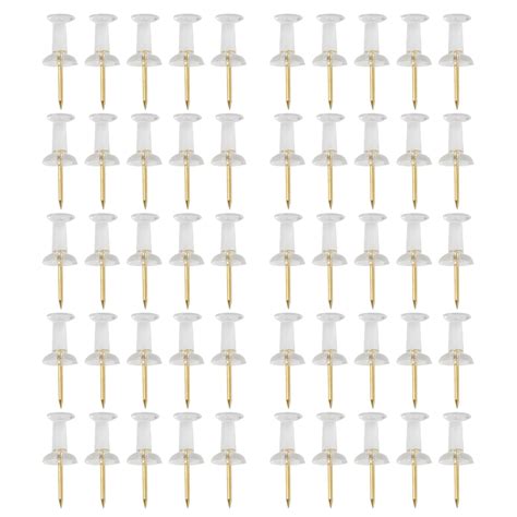 Ciwanning 50100pcs I Shape Push Pins Ball Shape Pushpin Clear Map Pin