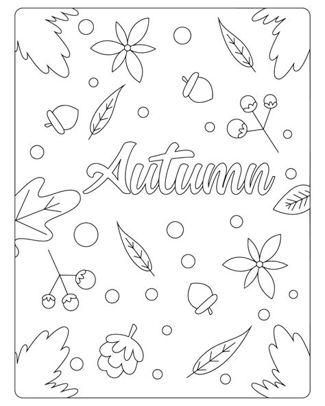 Autumn Name Coloring Pages
