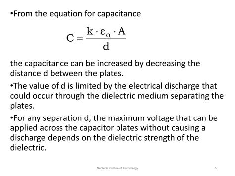 Capacitors With Dielectrics Final Ppt